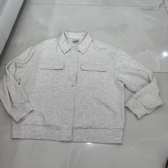 Varley | Jackets & Coats | Varley Gray Bomber Jacket Classic Collar ...